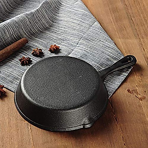 Cast Iron Skillet Pan Set of 3 | Pre-seasoned 6, 8, 10 Inch Non-Stick Coated Pots for Frying, Cooking, Baking, Broiling | Oven-safe, Use On Induction, Electric, Gas Cooktop Prime Holiday Gift Idea