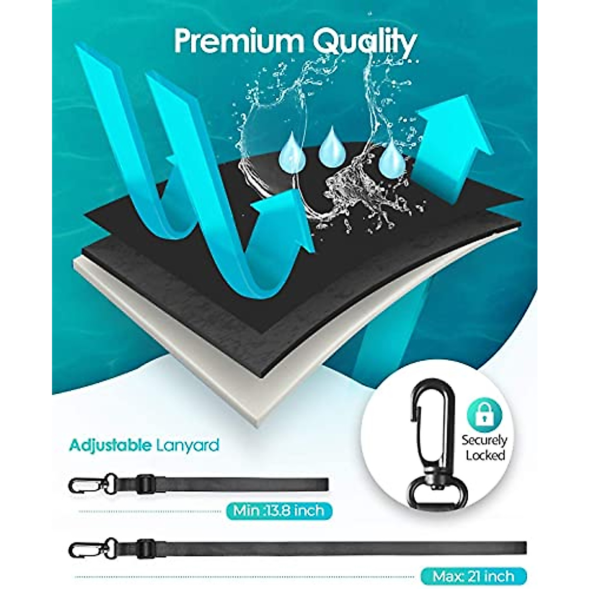 Hiearcool Universal Waterproof Case,Waterproof Phone Pouch Compatible for iPhone 13 12 11 Pro Max XS Max XR X 8 7 Samsung Galaxy s10/s9 Google Pixel 2 HTC Up to 7.0", IPX8 Cellphone Dry Bag -4 Pack