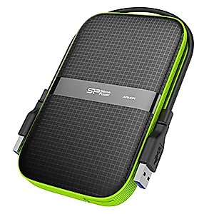 SP Silicon Power 2TB Rugged Portable External Hard Drive Armor A60 Shockproof USB 3.1 Gen1 for PC Mac Xbox and PS4 Black