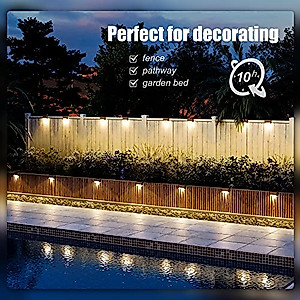 SOLPEX Solar Deck Lights Outdoor 16 Pack, Solar Step Lights Waterproof Led Solar lights for Outdoor Stairs, Step , Fence, Yard, Patio, and Pathway(Warm White)