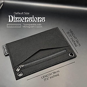 Divitize Purse Insert compatible with Envelope Clutch Insert with Chain, Cassandra Clutch Insert with Matte Black Chain, Monogram Clutch Conversion Kit Wallet on Chain