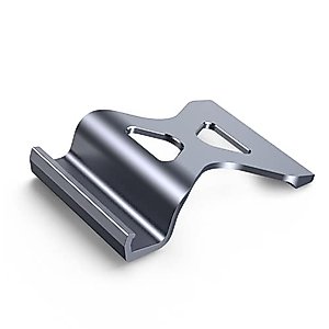 THREEKEY Mini Cell Phone Stand, Aluminum Phone Stand for Desk Compatible with All Mobile Phones, Electronic Reading Devices(4-7'') Black
