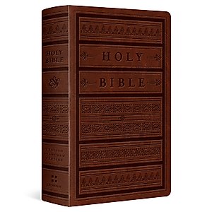 ESV Large Print Personal Size Bible (TruTone, Brown, Engraved Mantel Design)