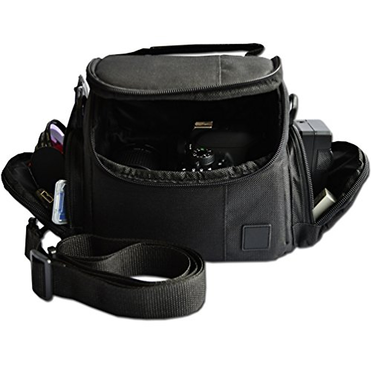 Well Padded Fitted Compact Medium DSLR Camera Case Bag w/ Zippered Pockets and Accessory Compartments for Canon EOS Rebel T8i T7 T7i T6i T6S T5i T5 T4i T3i SL1 EOS 90D 80D 0D 60D 7D 6D 5D 750D 700D