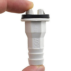 4Pcs 0.6 Inch 15mm Air Conditioner Drain Hose Connector Straight Fitting Window AC Drain Adapter with Rubber Ring