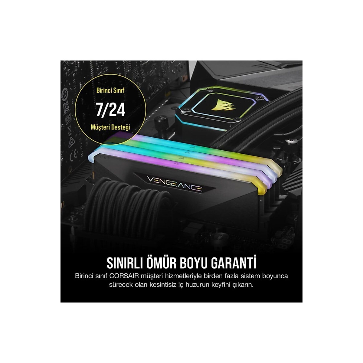 CORSAIR VENGEANCE RGB RT 16GB (2x8GB) DDR4 3200 (PC4-25600) C16 1.35V Desktop Memory