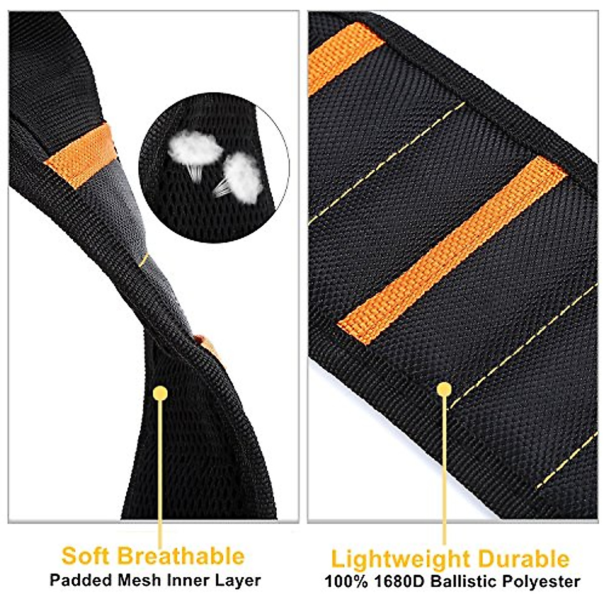 JIANYI Magnetic Wristband with 15 Strong Magnets for Holding Screws, Nails, Drill Bits, Bolts, Tools - Best Unique Gift for Men, DIY Handyman, Father/Dad, Husband, Boyfriend, Him, Women