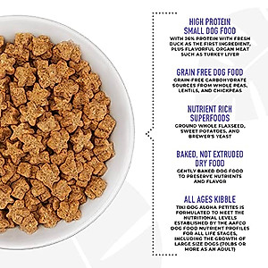 Tiki Dog Born Carnivore for Dogs, Savory Chicken, Peas & Lentils Recipe, Grain Free Baked Kibble for Maximum Nutrition, For Adult Dogs and All Size Breed Dogs, 3.5 lbs Bag