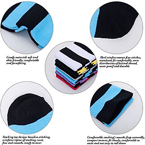 Zmart Striped Thigh High Socks Knee High Socks for Women Teen Girls, School Socks Long Socks Over the Knee Socks