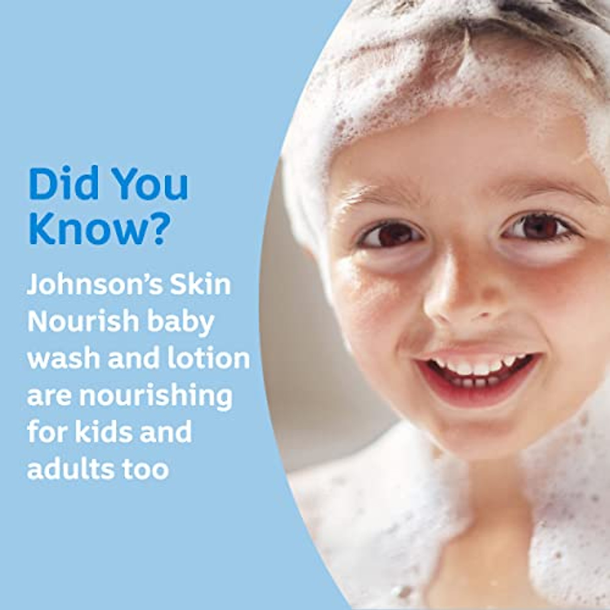 Johnson's Skin Nourish Moisturizing Baby Lotion for Dry Skin with Shea & Cocoa Butter Scents, Gentle & Lightweight Body Lotion for The Whole Family, Hypoallergenic, Dye-Free, 16.9 fl. oz