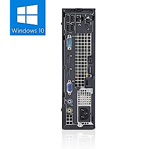 Dell Optiplex Ultra Small USFF Desktop Computer PC (Intel Core i5, 4 GB Ram, 128 GB SSD, WiFi, DVD-RW) 17in Dell Monitor Windows 10 (Renewed)