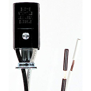 Creative Hobbies #SOCKETHW Candelabra Base Lamp Holder Light Socket, 6 Inch Wire Leads - Mounting Hardware Included | 12 Pack