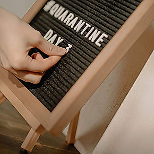 ABELL Felt Letter Board Include 680 Pre-cut Letters, 10x10 Inches Message Changeable Board for Farmhouse Office Rustic Home decor