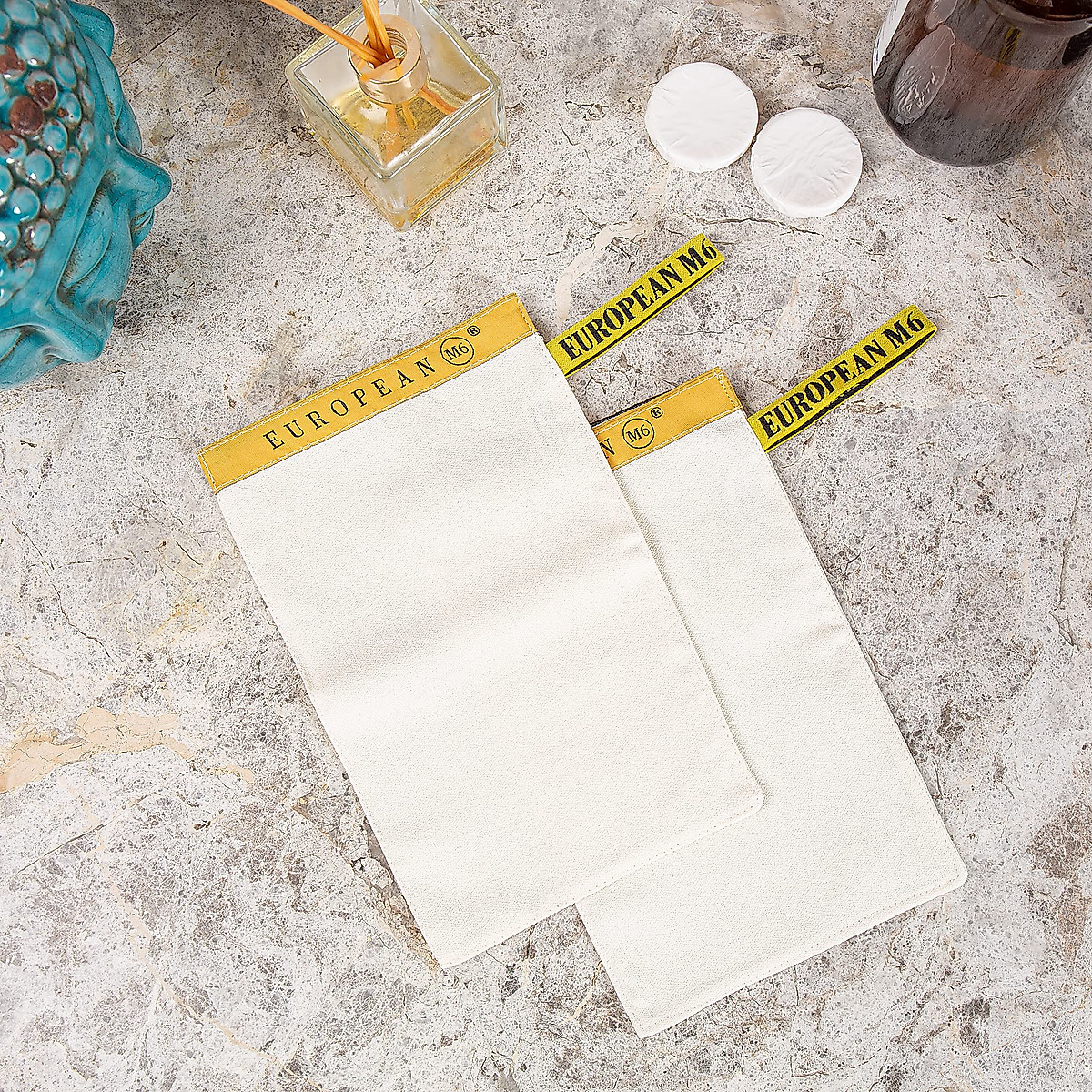 EUROPEAN M6 Niche Product, Deep Exfoliating Mitt Body Scrubber, Dead Skin Remover Treatment For Smooth Skin