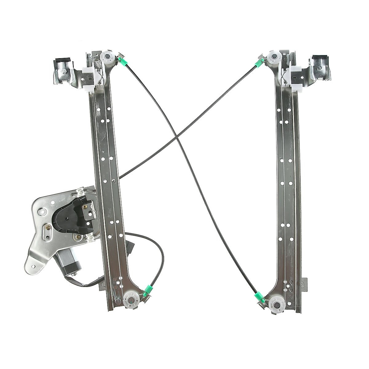 YHTAUTO Rear Power Window Regulator Driver Side with 2-Pin Motor Assembly for Chevy Silverado & GMC Sierra 1500 2500 HD 3500 2001-2006, Suburban/Avalanche/Yukon XL & Cadillac Escalade ESV EXT