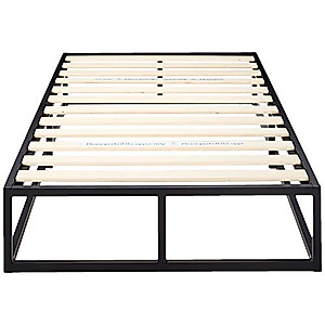 Zinus Joseph Metal Platforma Bed Frame, Twin & 6 Inch Green Tea Memory Foam Mattress/CertiPUR-US Certified/Bed-in-a-Box/Pressure Relieving, Twin, White