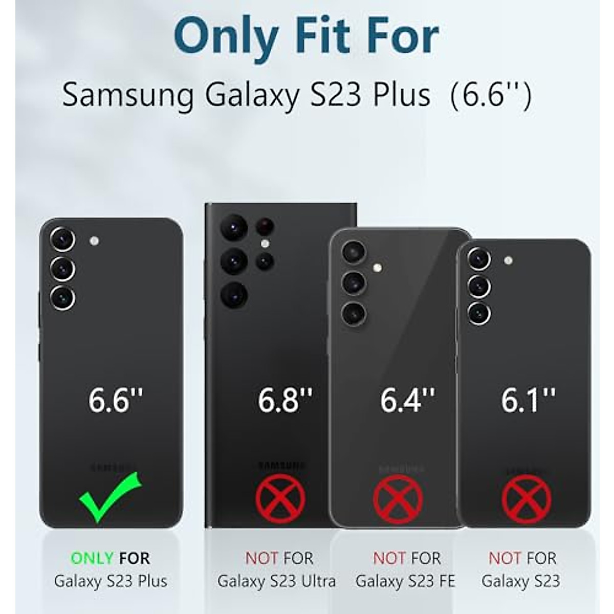 FNTCASE for Samsung Galaxy S23+Plus Case: Dual Layer Protective Textured Cover & Rugged TPU Shell with Kickstand | Military Grade Drop Protection | Heavy Duty Cell Phone Protector(Red)