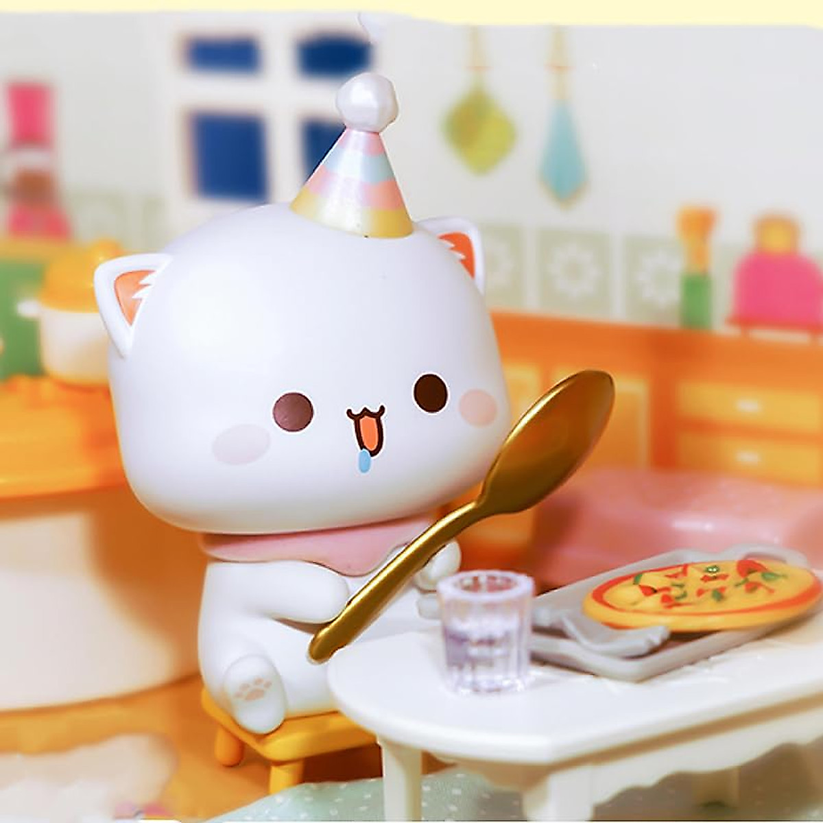 Mitao Cat Series 4 Blind Box Figures Action Random Popular Collection Cute Model Birthday Gift Guess Blind Bag Desktop Ornaments Doll（8 Pack）