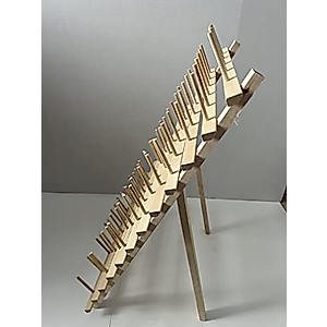 2 - 66 Large Spool Cone Wood Thread Racks (Holds 132 Spools) Hardwood, Freestanding or Wall Mount | Perfect for Large King Size Cones | For Sewing, Embroidery, Quilting, & Specialty Thread Storage