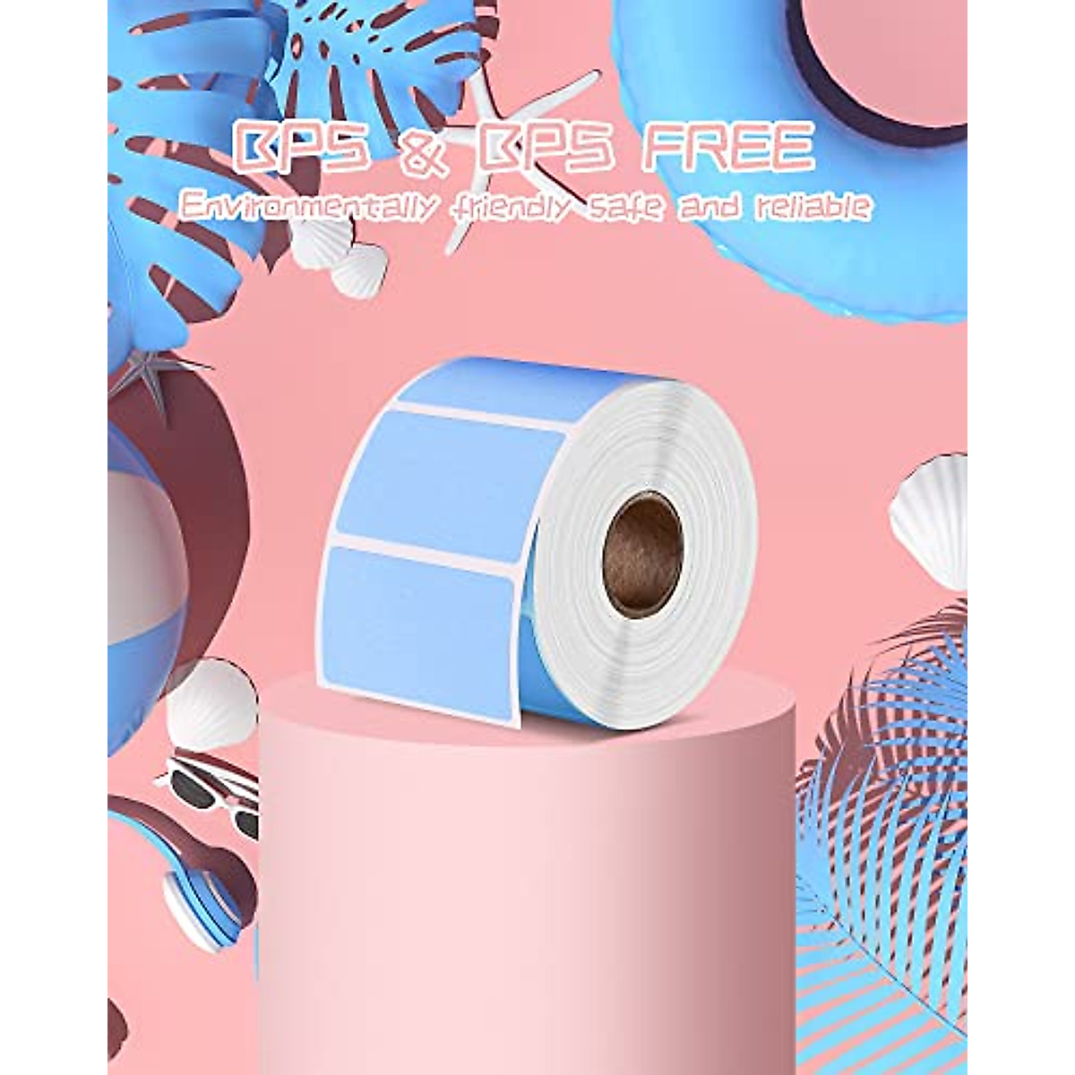 PHOMEMO 2.25"x1.25" Direct Thermal Labels, Shipping Barcode Thermal Stickers, Compatible with Many Thermal Label Printer