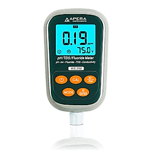Apera Instruments WS200 Fluoride/pH/Conductivity 7-in-1 Portable Meter Kit