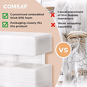 ComSaf Glass Jar with Airtight Lid (140 oz/4 liter/1.1 Gallon), Large Food Storage Container with Bamboo Lid, Glass Jars with Lids for Food