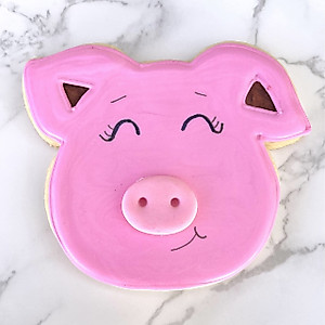 Pig Face Cookie Cutter, 4" Made in USA by Ann Clark