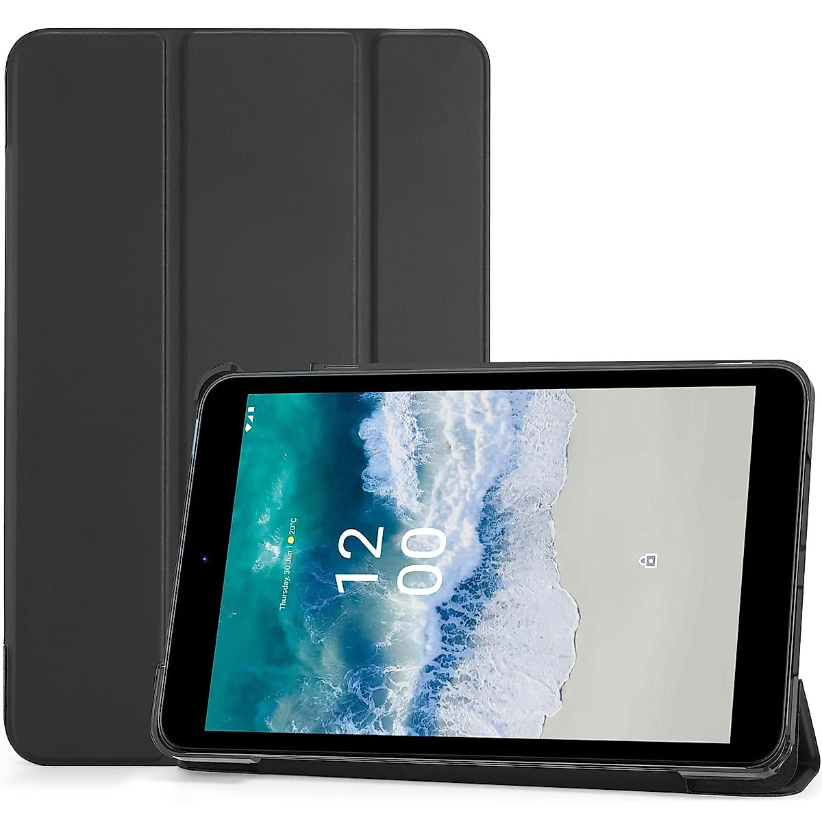 ProCase for Nokia T10 Tablet Case 8.0 Inch 2022, Trifold Slim Stand Cover Hard Shell Folio Lightweight Case Smart Cover for 8.0” Nokia Tablet T10 2022 Release -Black