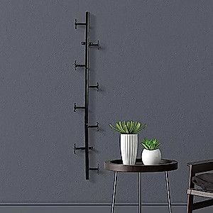 changqing Vertical Faucet Coat Rack Wall Mounted 35 Inch, Metal Rotatable Vertical Hat Rack for Wall, Modern Wall Coat Tree for Hats, Jackets, Bags, Entryway Bedroom