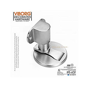 VIBORG Deluxe Solid SUS304 Stainless Steel Casting Adjustable Floor Mount Mounted Magnetic Door Stopper Doorstop Door Stop, RS-40F (1)
