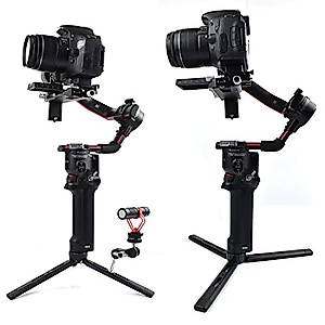 EaxanPic Aluminum Mini Tripod,Desktop Tabletop Stand Tripod for Zhiyun Smooth Q/4, Crane Plus/2, Osmo Mobile, Ronin-S, Vimble 2,Gimbal Handle Grip Stabilizer Tripod