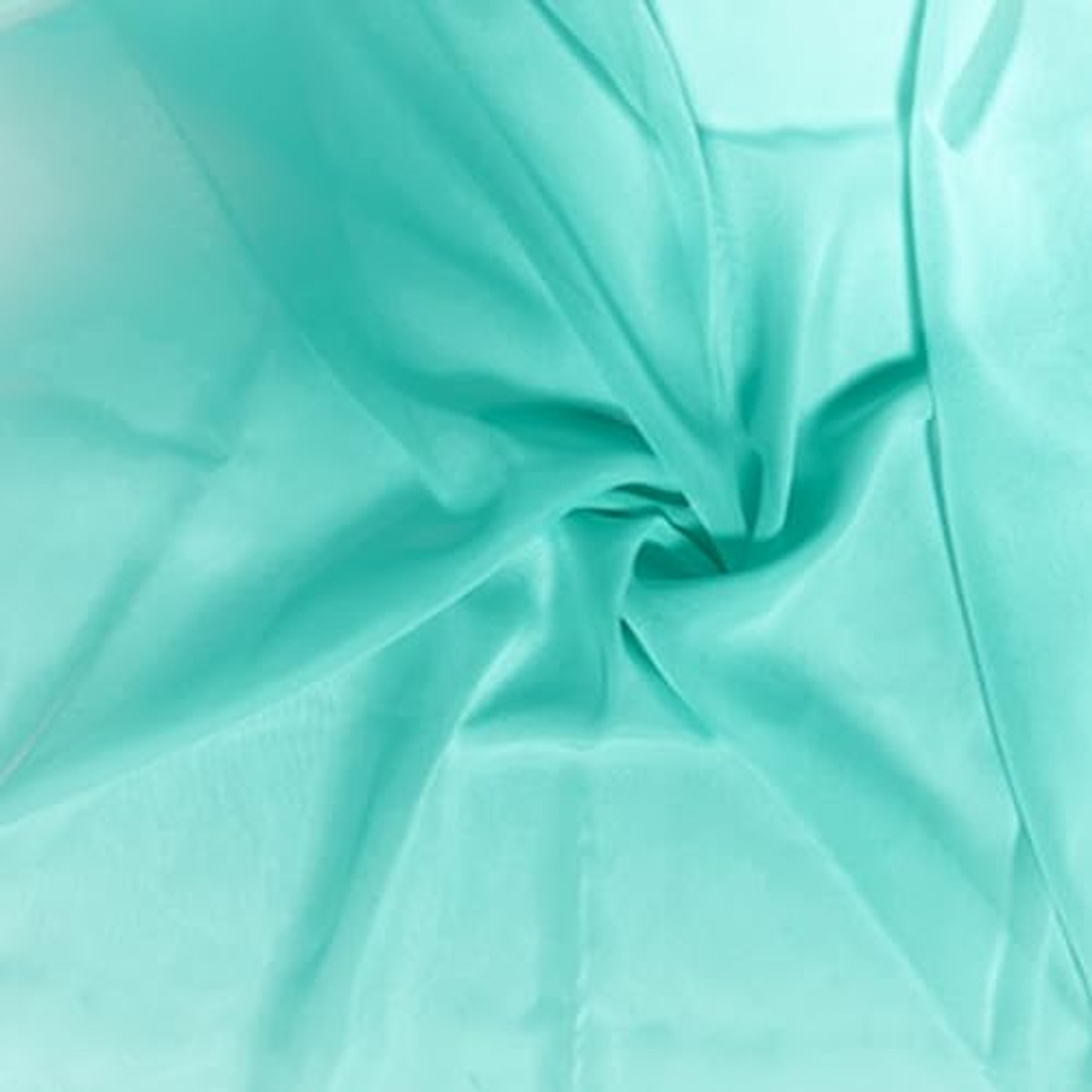 SFN SKY Turquoise 100% Chiffon Arch Ceremony Backdrop 30" x6yards Chiffon Curtain for Thanksgiving Christmas Wedding Arch Door/Home Canopy Bed Curtains - Long Sheer Window Topper Valance Tablecloth