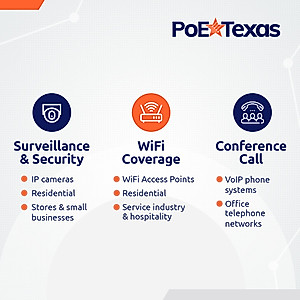 Poe Texas PoE Injector - Single Port Power Over Ethernet Passive PoE Adapter - 10/100/1000 Gigabit Data Accepts 12v to 56v DC - Plug & Play Home Office VoIP Phone WiFi AP - Power Supply Not Included