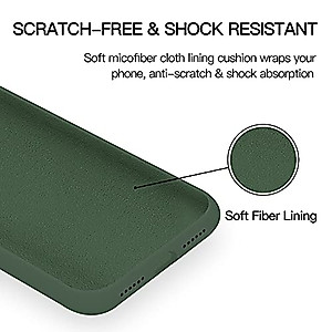 ZVastt iPhone XR Case, iPhone XR Phone Case Liquid Silicone Gel Rubber Slim Phone Case Soft Anti-Scratch Durable Microfiber Lining Full Body Shockproof Protective Cover iPhone XR 6.1", Forest Green