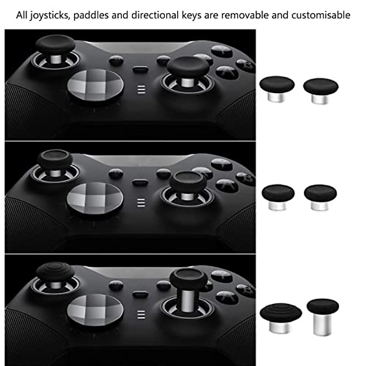 for Elite Series 2 Controller Accessory, Gaming Controller Accessories 13 in 1 Game Replacement Accessory Kit for Xbox One Elite Series 2