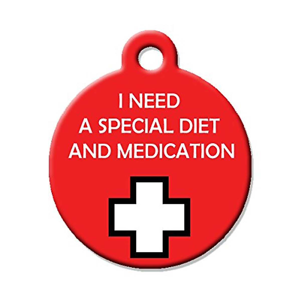 Medical Alert Dog Cat Pet ID Tag - "I Need A Special Diet and Medication" - Perso...