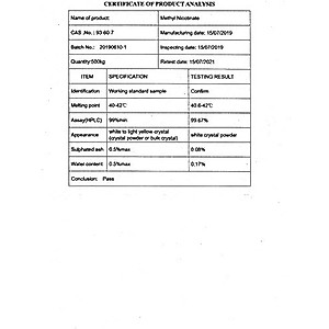 AXENIC 20 Grams Methyl Nicotinate 99.67% Powder CAS# 93-60 - 7