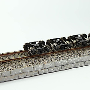 4pcs HO Scale 1:87 Model Trains Bogies with 33" DC Metal Wheels (Style B)