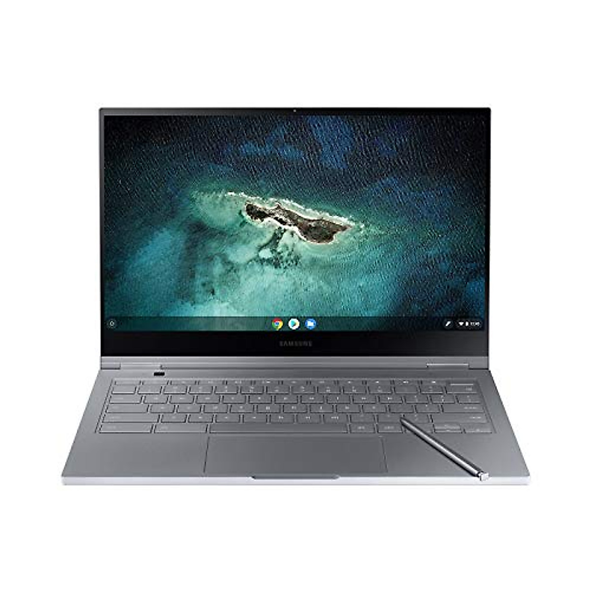 SAMSUNG 13.3” Galaxy Chromebook Laptop Computer w/ 256GB Storage, 8GB RAM, ‎4K AMOLED Touchscreen Display, Ultra Slim Design, Chrome OS, WiFi 6, Mercury Gray