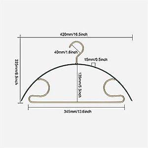 n/a Clothes Hanger Aluminum Alloy Wardrobe Space Saving Clothing Hanger Non Slip Drying Hanger Sweater Coat Pants Shirt Storage Rack (Color : Black, Size : 5pcs)