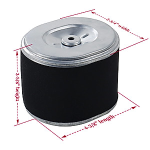 NIDAIFEI 4 Pack GX390 Air Cleaner Element Replaces Honda 17210-ZE3-010, 17210-ZE3-505, 17210-ZE3-515, 17218-ZE3-000, 17218-ZE3-505 for Honda GX270, GX340, GX340K1, GX340R1, GX340U1, GX390 Engine