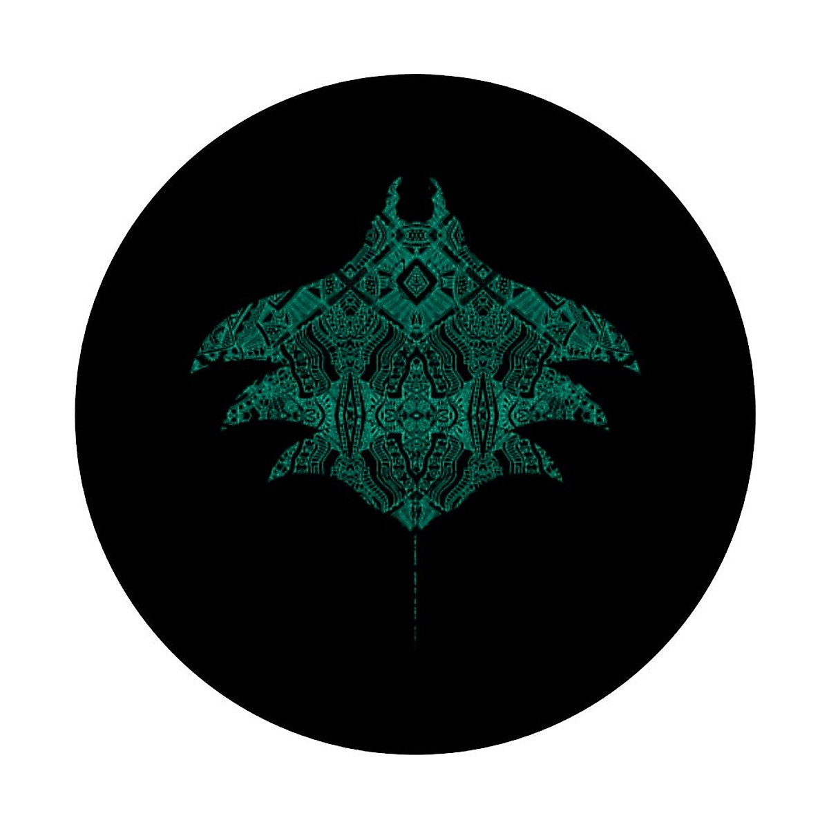 Aquarium Manta Animal Maori Polynesian Tattoo Manta Ray PopSockets Swappable PopGrip