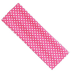 Topkids Accessories Yoga Headband Head Band Kylie Hairband Hair Band Hair Bandeau Stretchy Elastic Gym Sports Fabric For Women, Men and Boys, Girls (7cm / 2.7", Fuchsia Mini Polka Dot)
