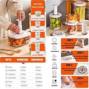AYYOYYOY Vacuum Seal Containers - Marinade and Keep Food Fresh with Time Dial, BPA Free, Drainer, Microwave Friendly (2.68Cups Circular)