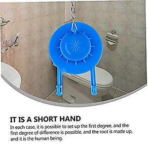 DOITOOL 2pcs Toilet Seat Plastic Chains Toilet Tank Flapper Lift Chain Braclet Toilet Plastic Flapper Plastic Flush Flapper Toilet Pvc Tank Flapper Toilet Flapper Blue Rubber Accessories