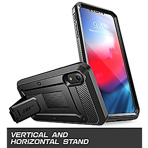 SUPCASE Unicorn Beetle Pro Series Case Designed, with Built-In Screen Protector Full-Body Rugged Holster Case for iPhone XR 6.1 Inch (2018 Release) (Black)