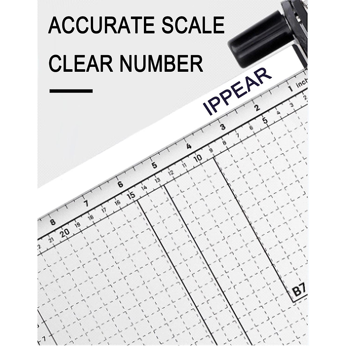 Paper Cutter for Cardstock Heavy Duty 12 inch, 12" Cut Length Guillotine Paper Trimmer for Cardstock Metal Base, 12 Sheets Capacity, for Home Office Classroom School