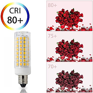 HXMLIHB E11 LED Bulb，JD T3/T4 E11 Mini Candelabra Base，8W Dimmable，80W Halogen Bulb Replacement，800LM,AC110V-130V,Warm White 3000K for Indoor Decorative Lighting(Pack of 2)