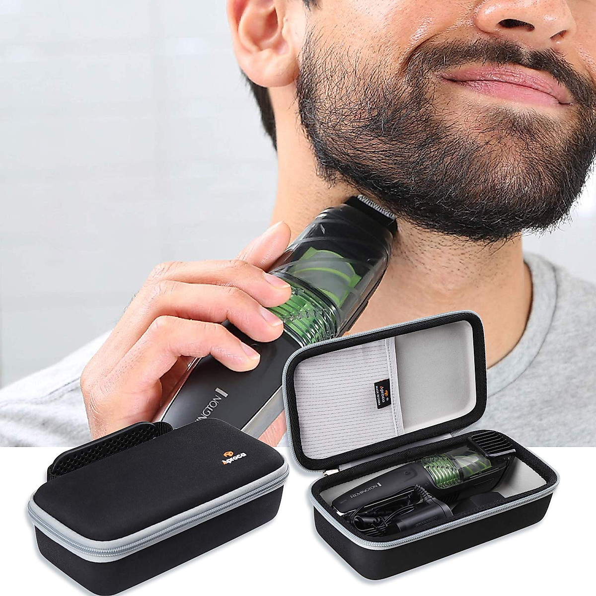 Aproca Hard Storage Travel Storage Case for Remington MB6850 Vacuum Stubble and Beard Trimmer