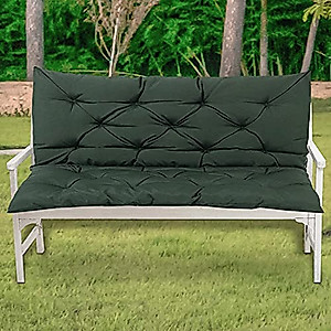 Bench Pad Cushion Replacement 2 or 3, Seat Waterproof Soft Bench Cushions with Backrest, Seat Replacement Mat Non Slip Thick Garden Bench Seat Cushion Lounger Chairs Pad for Outdoor Patio Swing